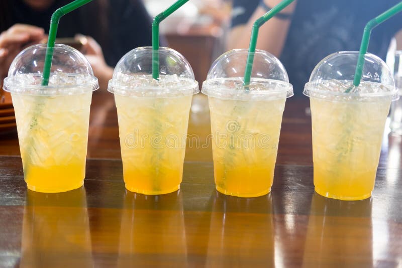 Honey and Lemon Iced Tea on the Table Stock Photo - Image of drink ...