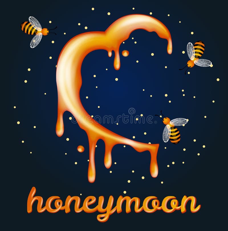 Honey Moon Logo stock vector. Illustration of brand - 201936655