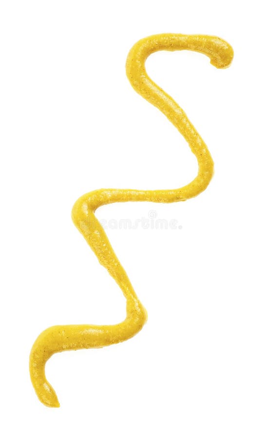 Honey Mustard Sauce Isolated on White Background, Top View. Mustard ...