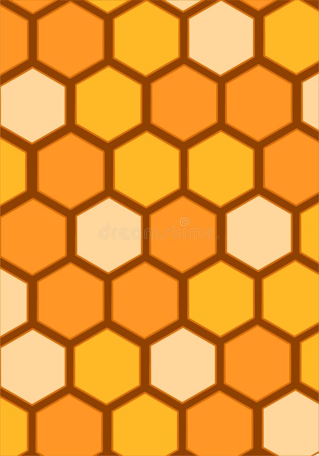 Honey Pattern: Vector Illustration with a Geometric Pattern, Honeycomb ...