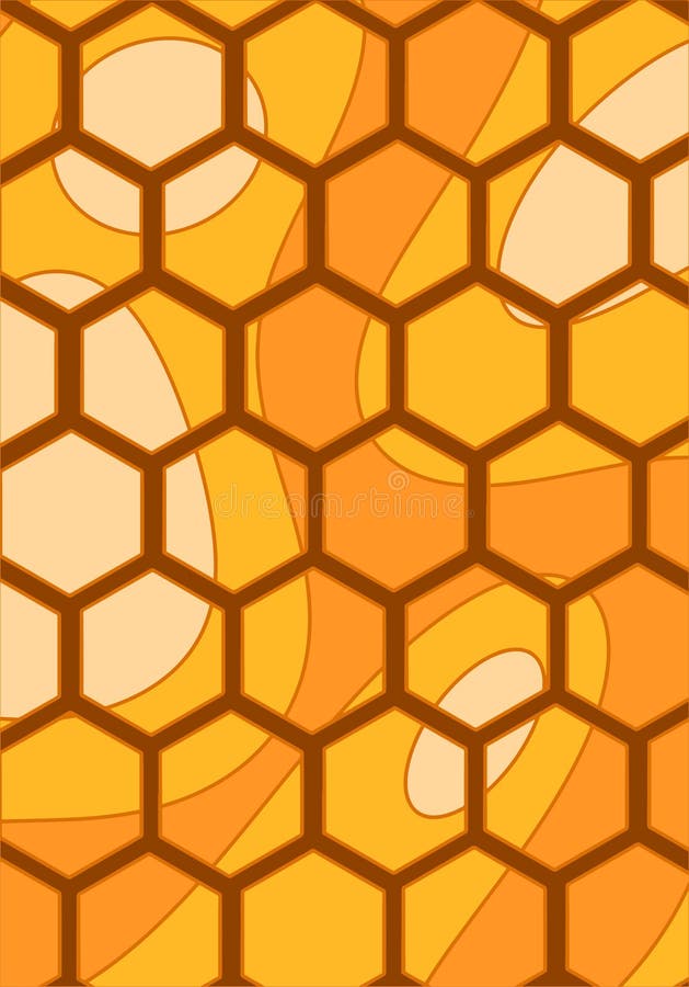 Honey Pattern: Vector Illustration with a Geometric Pattern Stock ...