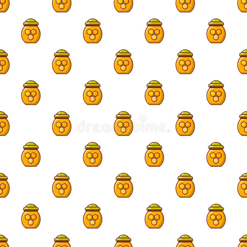 Honey pot pattern seamless stock vector. Illustration of graphic - 97709029