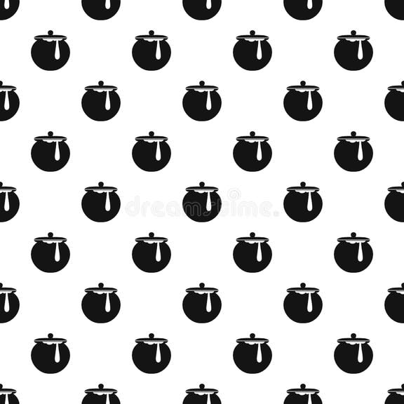 Honey pot pattern vector stock vector. Illustration of mead - 107675326