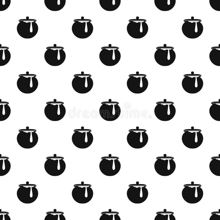 Honey pot pattern vector stock vector. Illustration of mead - 107675326