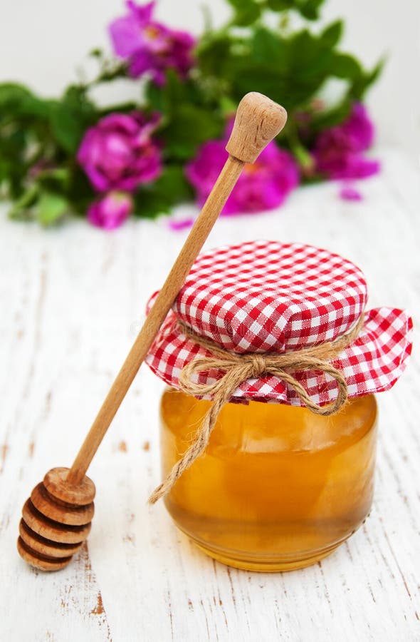 Honey and rose flowers stock image. Image of herbs, white - 63721739