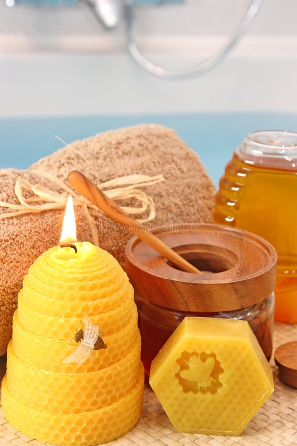 Honey spa stock image. Image of beauty, relax, bathroom - 7953291