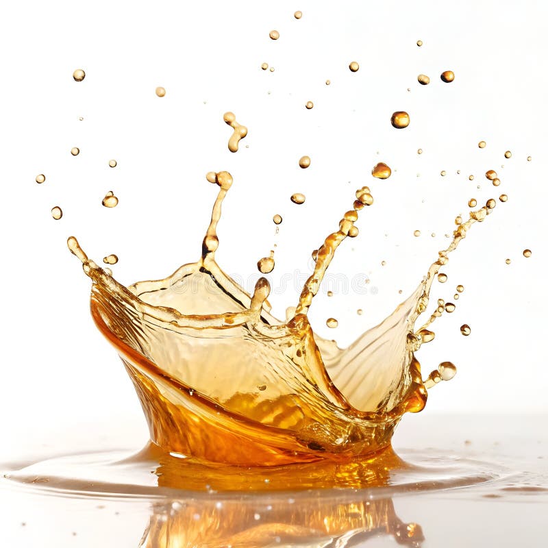 Honey Splash Isolated on White Background Stock Illustration ...