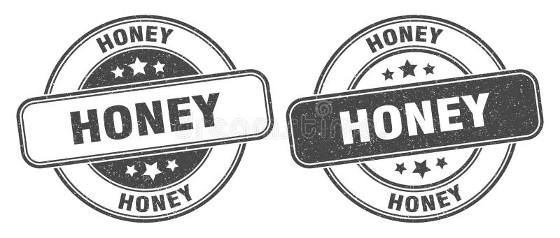 Honey Stamp. Honey Label. Round Grunge Sign Stock Vector - Illustration ...
