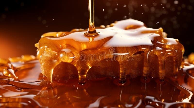 Honey and syrup dripping stock illustration. Illustration of honey ...