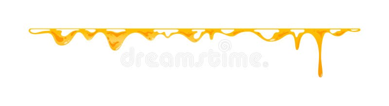 Honey Syrup Dripping Splatter Isolated on White Stock Vector ...