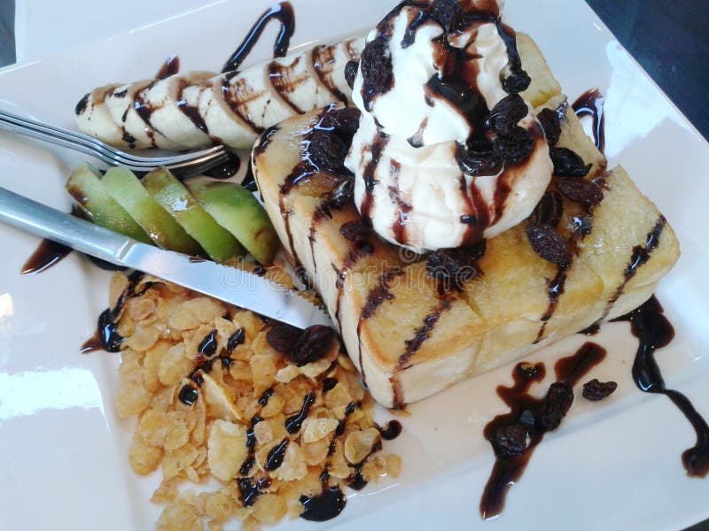 Honey Toast stockfoto. Bild von frische, beige, frucht - 62393600