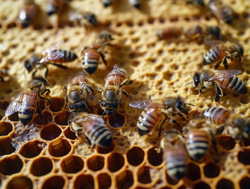 Honeybee Hive Closeup stock photo. Image of nectar, animals - 367062402