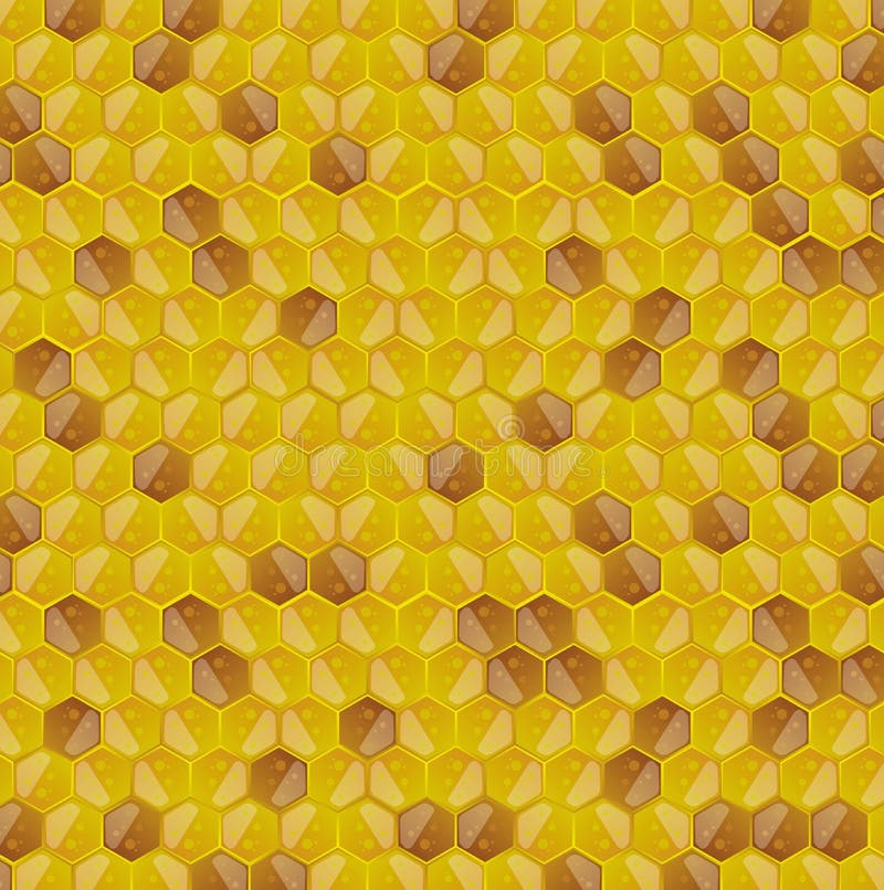 Seamless honeycomb pattern stock vector. Illustration of brown - 13530293