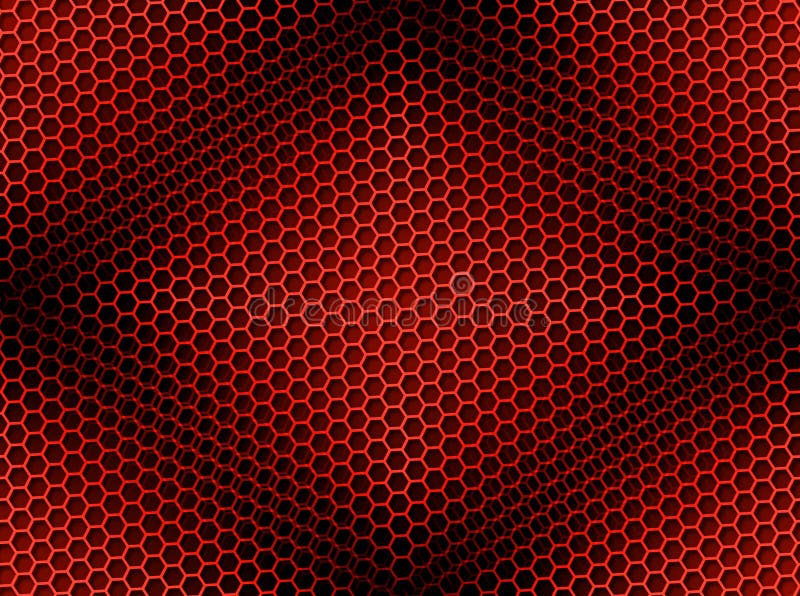 Honeycomb Background Seamless Red Stock Illustration - Illustration of ...