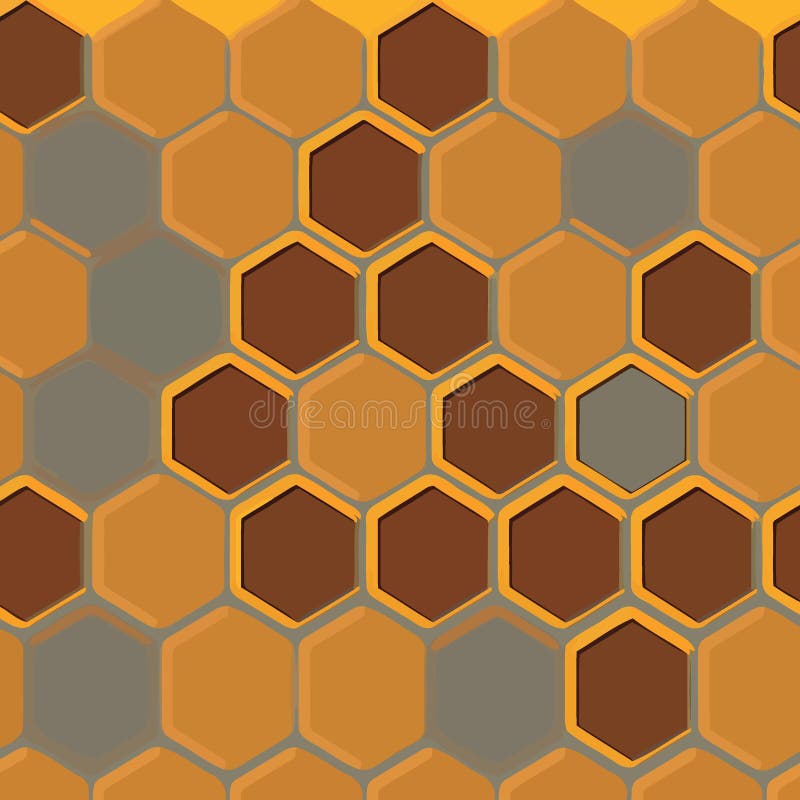 Honeycomb Based Yellow Hexagonal Pattern Stock Vector - Illustration of ...