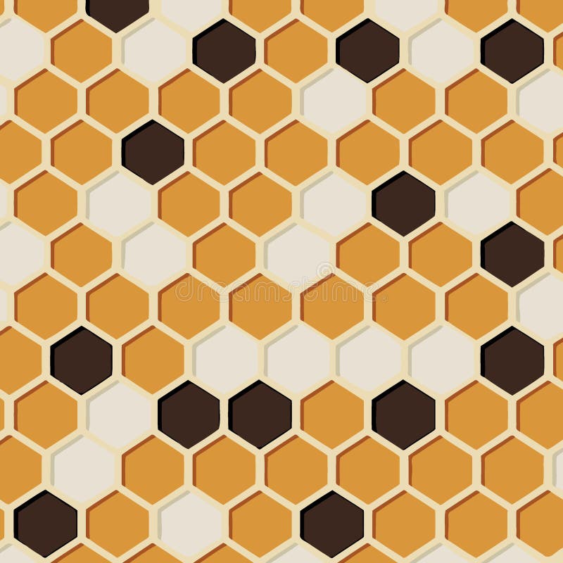 Honeycomb Based Yellow Hexagonal Pattern Stock Vector - Illustration of ...