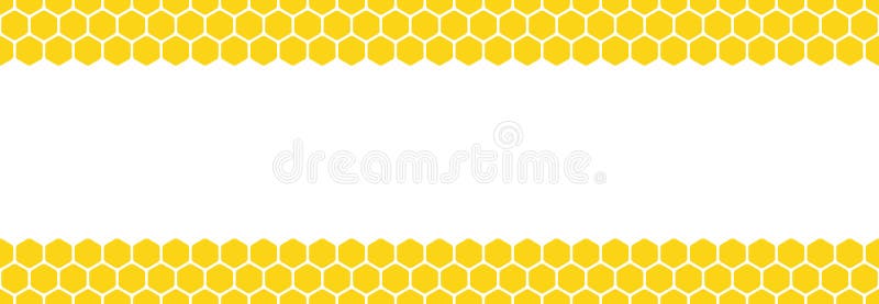 Honeycomb Border Pattern. Honey Background with Hexagon Geometry Stock ...