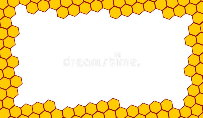 Honeycomb border stock illustration. Illustration of pattern - 85400808