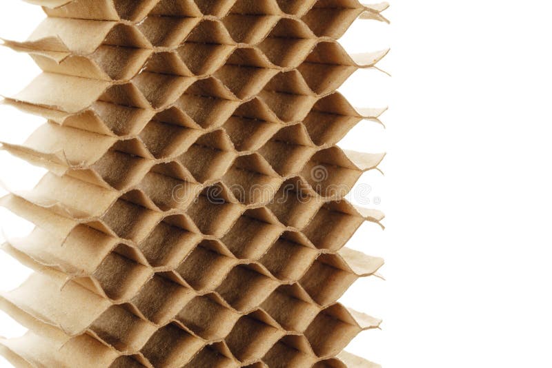 Honeycomb Cells of Cardboard Stiffening Rib Background Stock Image ...
