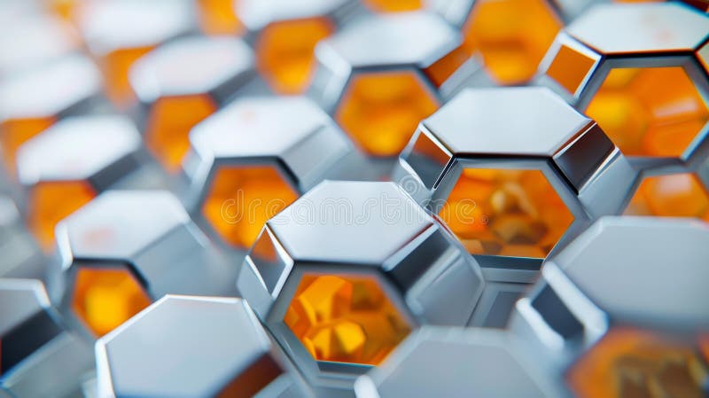 Honeycomb Collage Template Interconnected Hexagons for Unique Structure ...