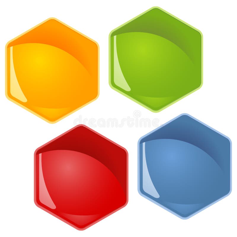 Honeycomb - 4 colors stock vector. Illustration of match - 122770945
