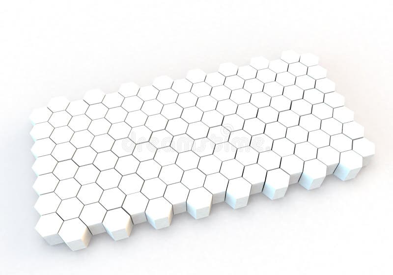 Honeycomb effect 3d render stock illustration. Illustration of together ...