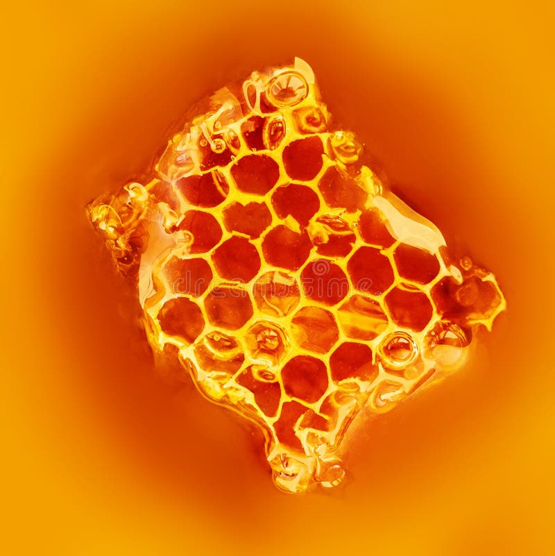 Honeycomb with Flowing Honey Syrup Texture Background. Honey Wallpaper ...