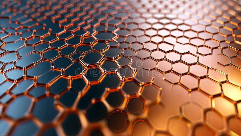 Honeycomb Gradient of Orange To Blue Hexagonal Pattern, Generative Ai ...