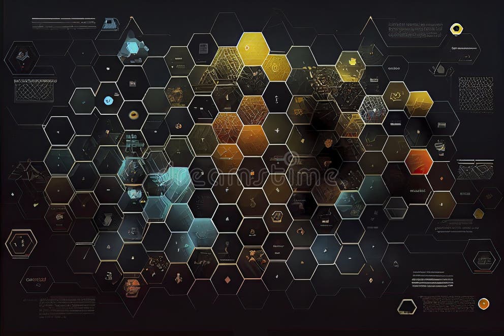 Honeycomb Grid Texture Background. Geometric Hive Hexagonal Grid Stock Illustration ...