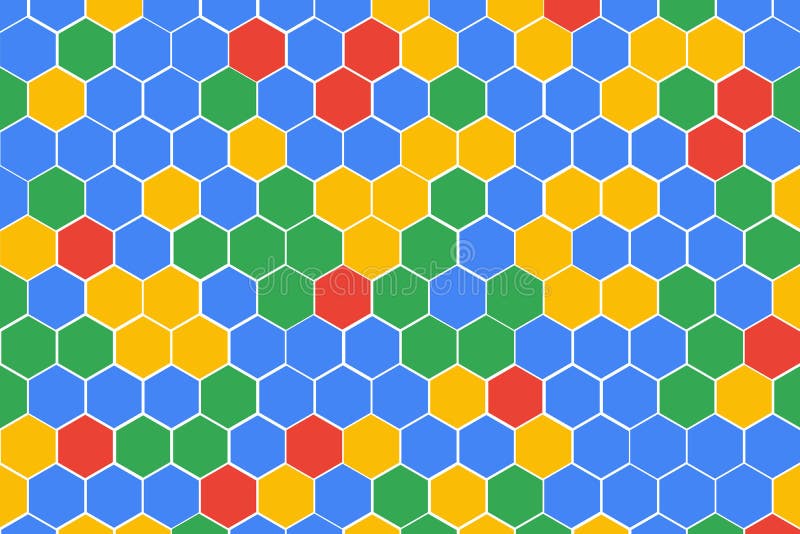 Honeycomb Grid Tile Random Background of Multicolor or Colorful Red ...