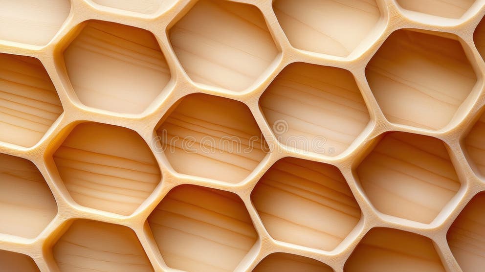 Honeycomb with Hexagonal Cells and Honeycomb Pattern. Stock Photo ...