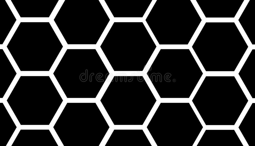 Seamless Pattern with Repeat Hexagon Grid Cells Illustration Stock ...