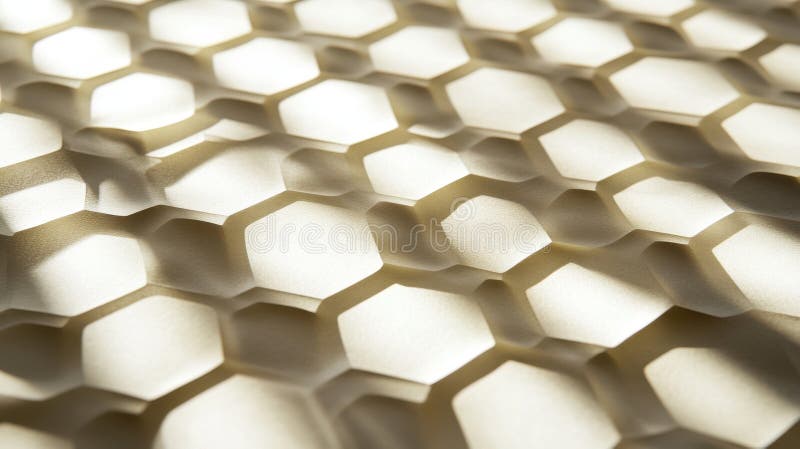Honeycomb Hexagonal Surface with Angled Light, Geometric and Modern ...