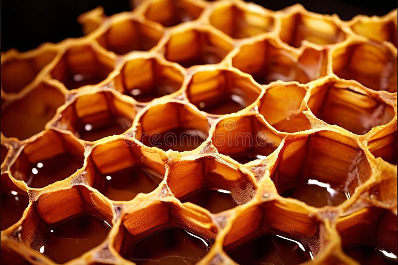 Honeycomb Hexagons a Honeycomb Structure Inside a Beehive Where Stock ...