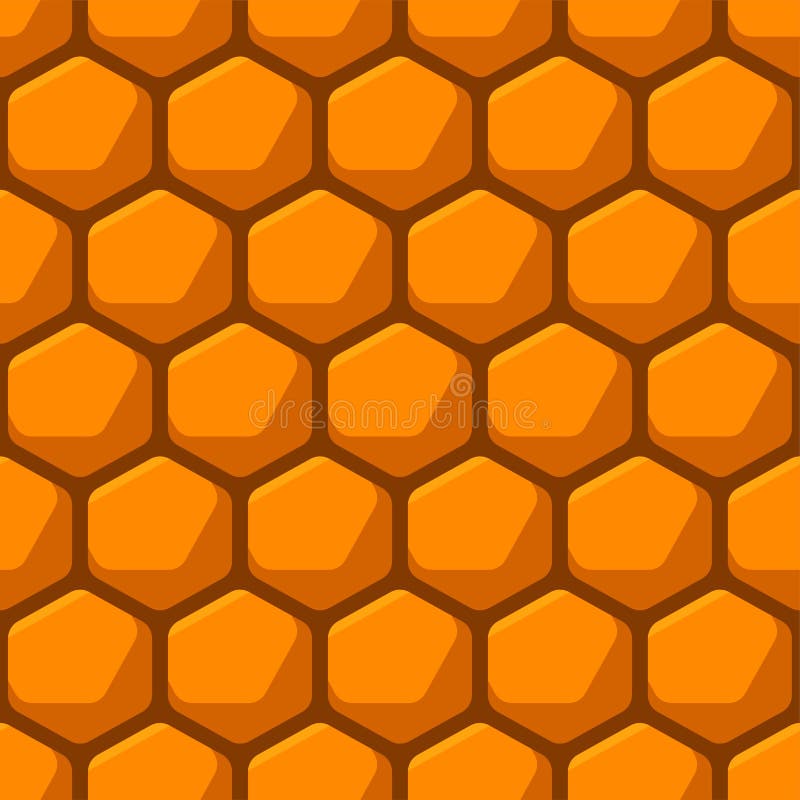 Honeycomb Hive Hexagon Seamless Patterns Stock Vector - Illustration of ...