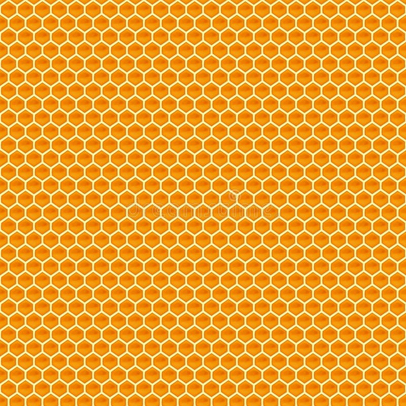 Honeycomb Honey Seamless Pattern Cells Mosaic Background Stock Vector ...