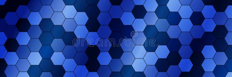 Honeycomb. Horizontal Blue Hexagon Background Stock Vector ...