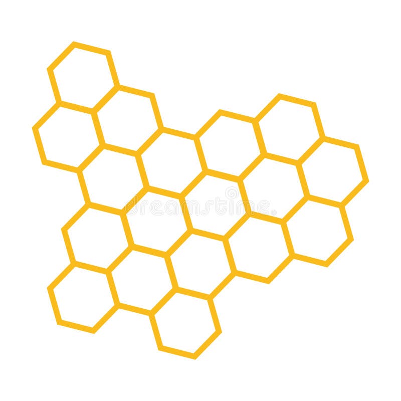 A Honeycomb Icon on a White Background. the Design is in a Flat Style ...