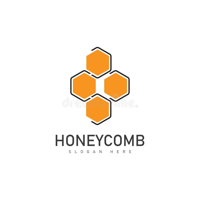 Honeycomb Illustration Logo Vector Template Stock Vector - Illustration ...