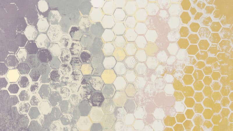 The Honeycomb Pattern, a Combination of Watercolors, Painted with ...