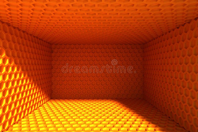 Honeycomb Pattern 3D Rendering Stock Illustration - Illustration of ...