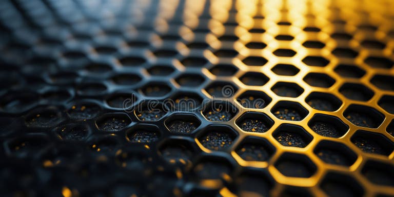 Honeycomb Pattern Texture with Metallic Sheen and Gradient Lighting ...