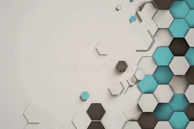 A Honeycomb Pattern in Turquoise, Brown, and White. AIG51A Stock ...