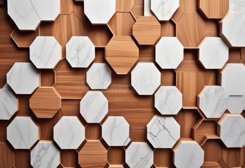 Honeycomb Patterned Wood Panels in Hexagonal Shape, Wood, Background ...