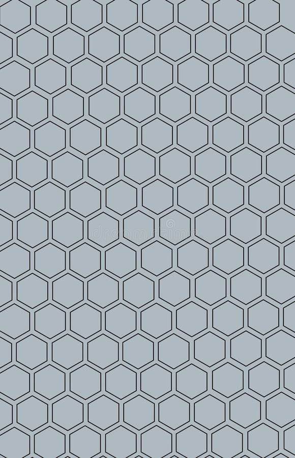 Honeycomb Seamless Pattern. Black and Grey Stock Illustration ...