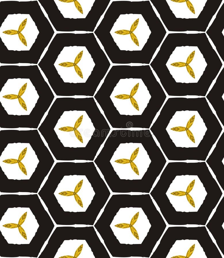 Honeycomb, Seamless Pattern. Repeating Background with Hexagons Stock ...