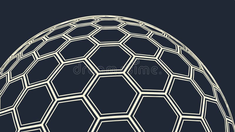 Honeycomb Sphere Grid, Futuristic Structure Vector, Vector Design ...