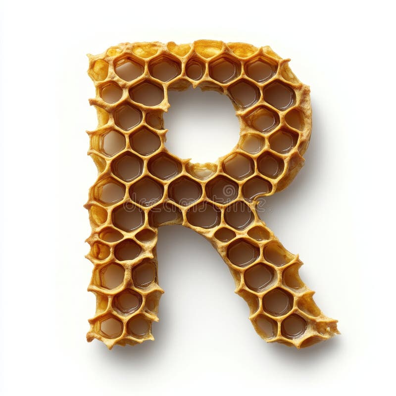 A Honeycomb Structure Shaped Like the Letter "R" Showcasing Natural ...