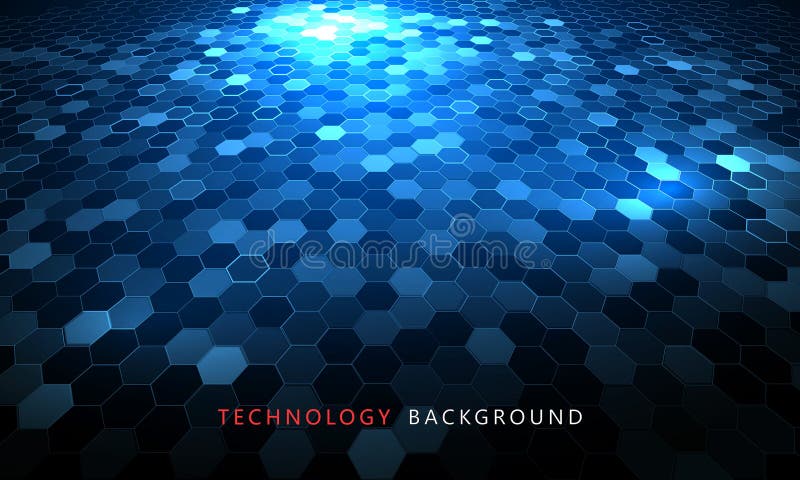 Honeycomb Tech Background, Vector Illustration. Stock Illustration ...
