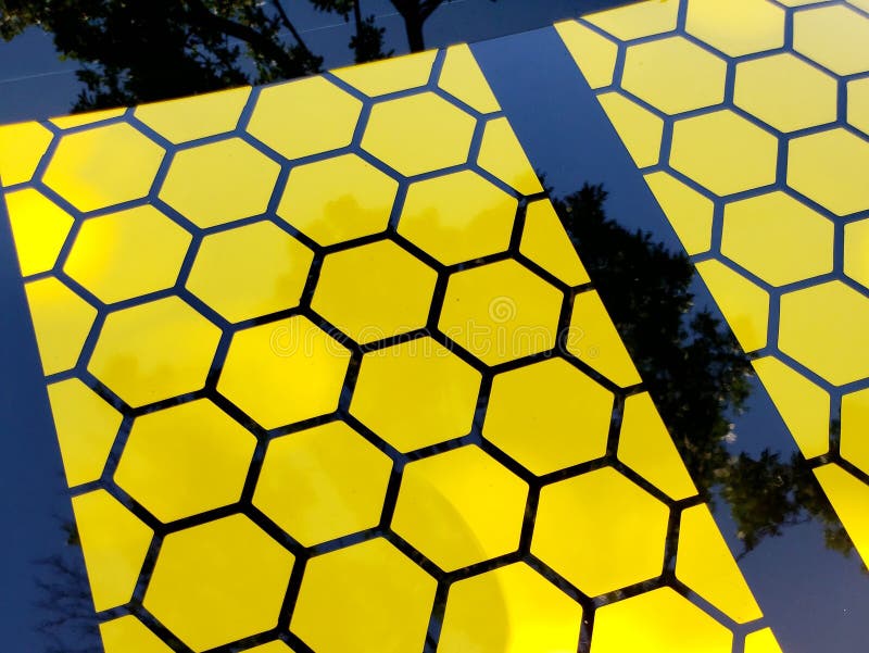 Honeycomb Wrap on Car Rear Deck Stock Image - Image of flooring, iron ...